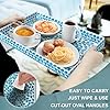 Amazon.com: MAONAME Blue Decorative Tray, Plastic Serving Tray with ...