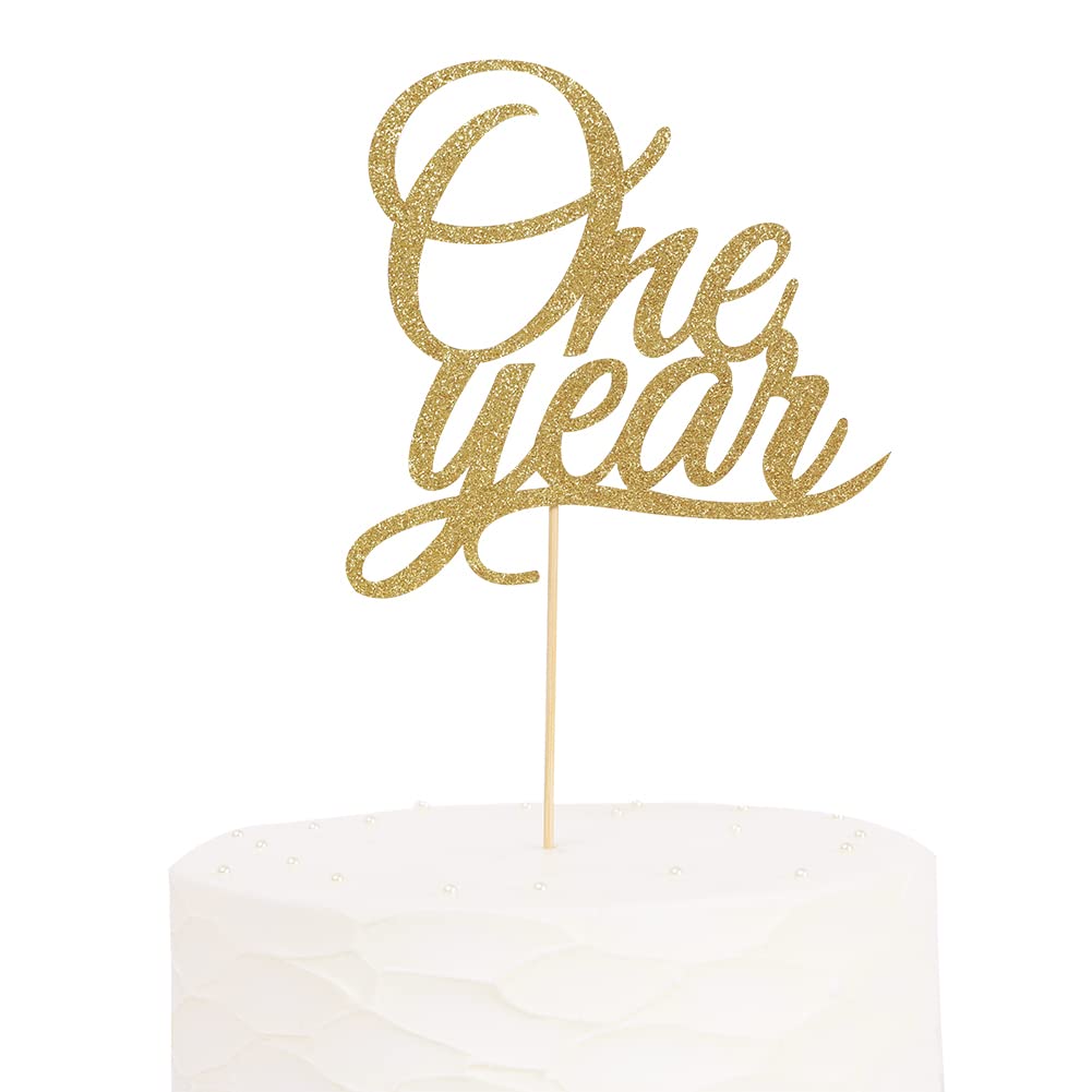 Buy One Year Cake Topper One Year Married Cake Topper Golden Glitter buy-one-year-cake-topper-one-year-married-cake-topper-golden-glitter