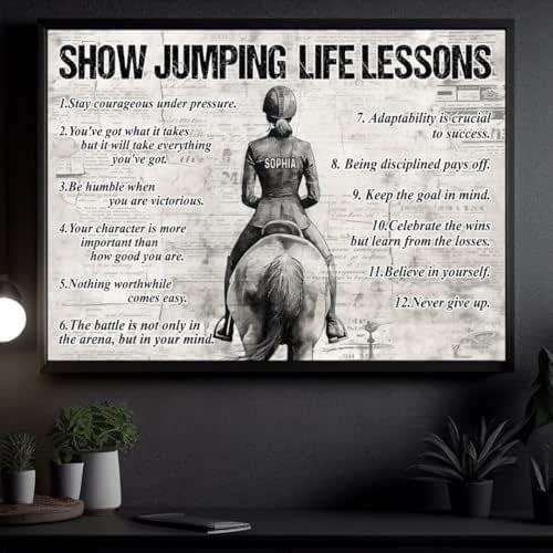 Amazon.com: Personalized Show Jumping Girl Life Lesson Poster, Show ...