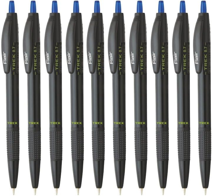 FLAIR Srx 0.7mm Retractable Ball Pen Box Pack | Triangular Body Design ...