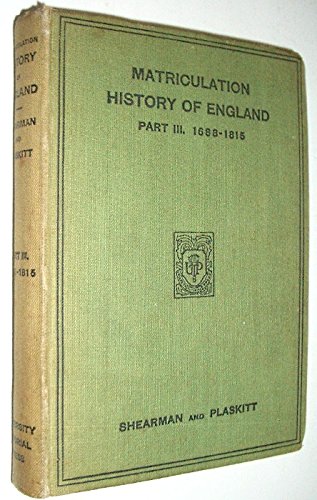 Amazon.co.jp: Matriculation history of England: Part 3; 1688-1815 ...