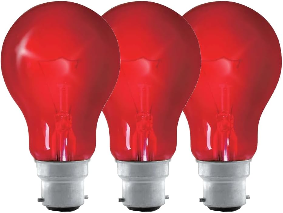 2 X Eveready GLS Bulb - Fire Glow Red - 60w Bayonet Cap B22 : Amazon.co ...