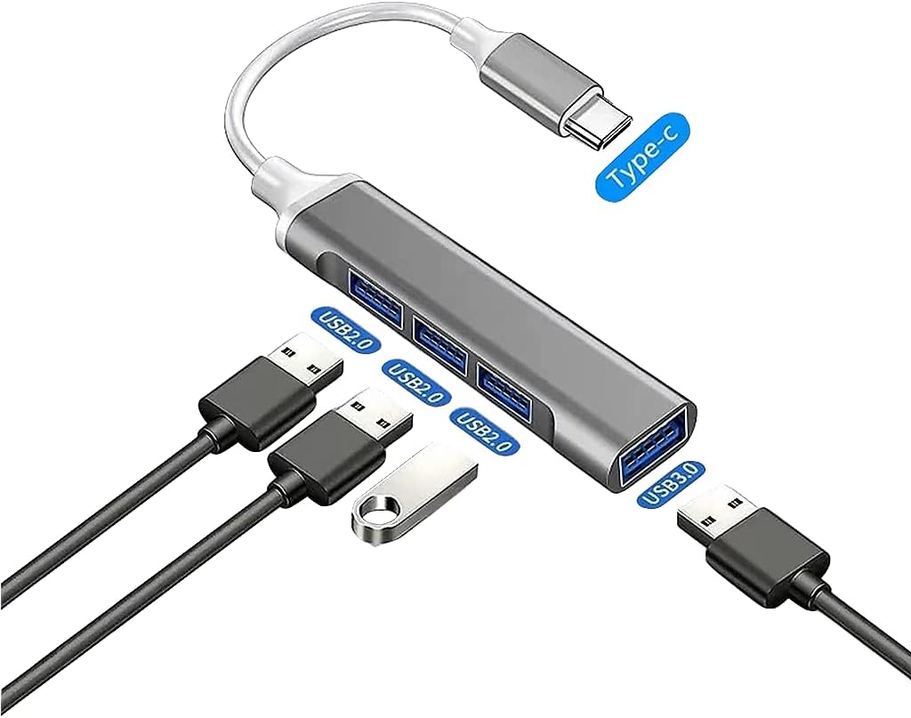 Hub USB C Adattatore USB Type C Hub a USB OTG Sdoppiatore Usb ...