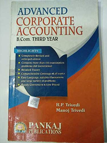 Advanced Corporate Accounting B.com Third Year Pankaj Publications : R ...