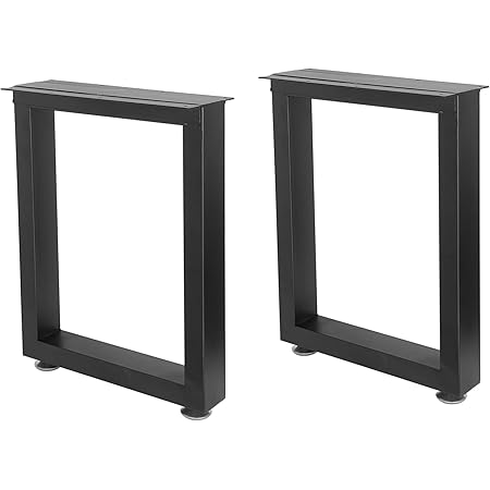 7Penn Industrial Metal Outdoor Table Legs 2 Piece Set in Black - 16 ...