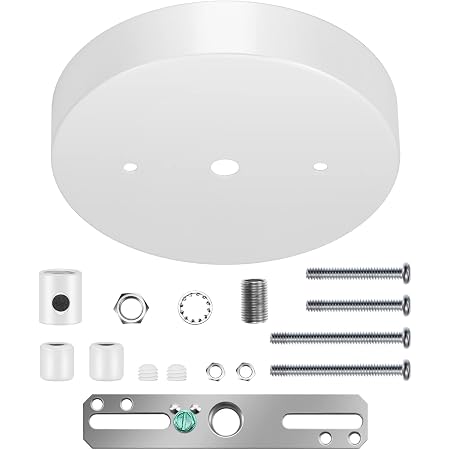 B&P Lamp 5 1/4 Inch Modern Shallow Steel Canopy Kit with Hardware ...