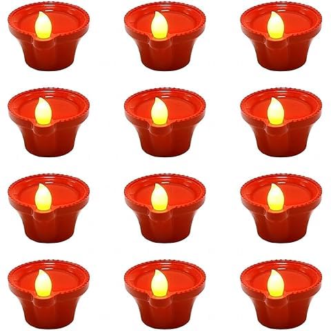 Buy Mud Diyas for Pooja ,Water Sensor Diya ,Set for Diwali, Deepam ...