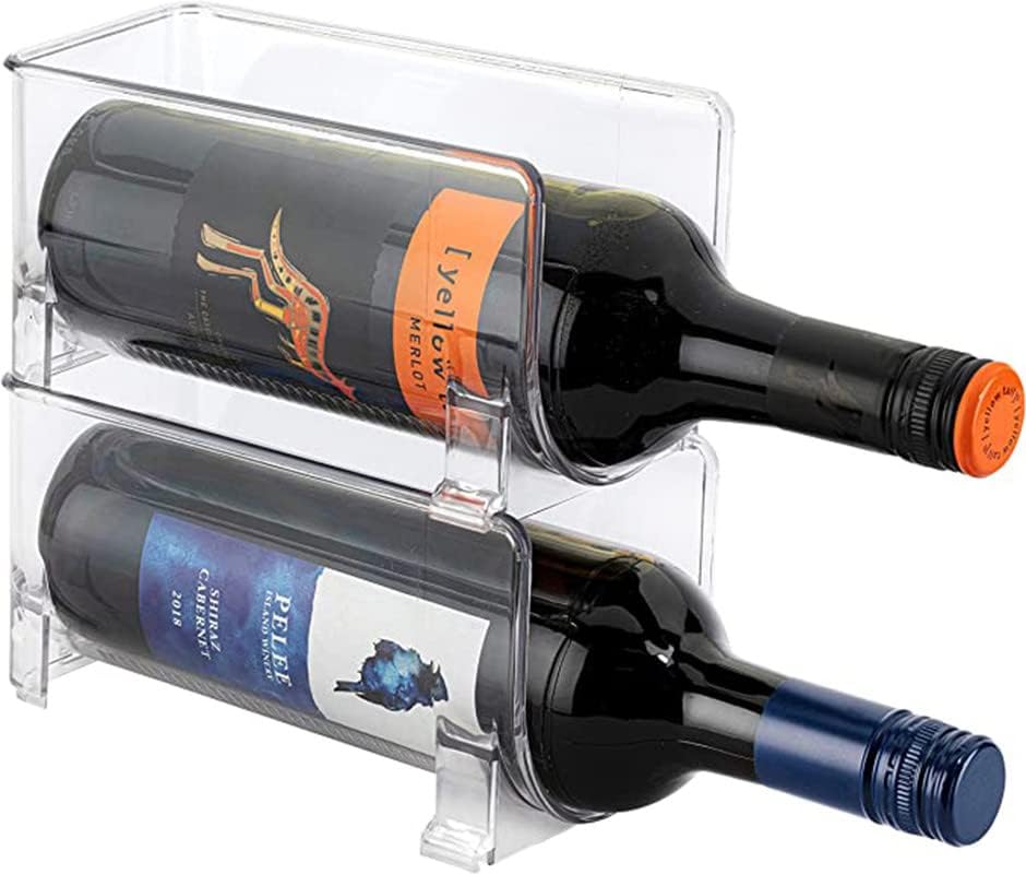 MosQuick® Refrigerator Wine and Water Bottle Holder, 2Pack Stackable ...