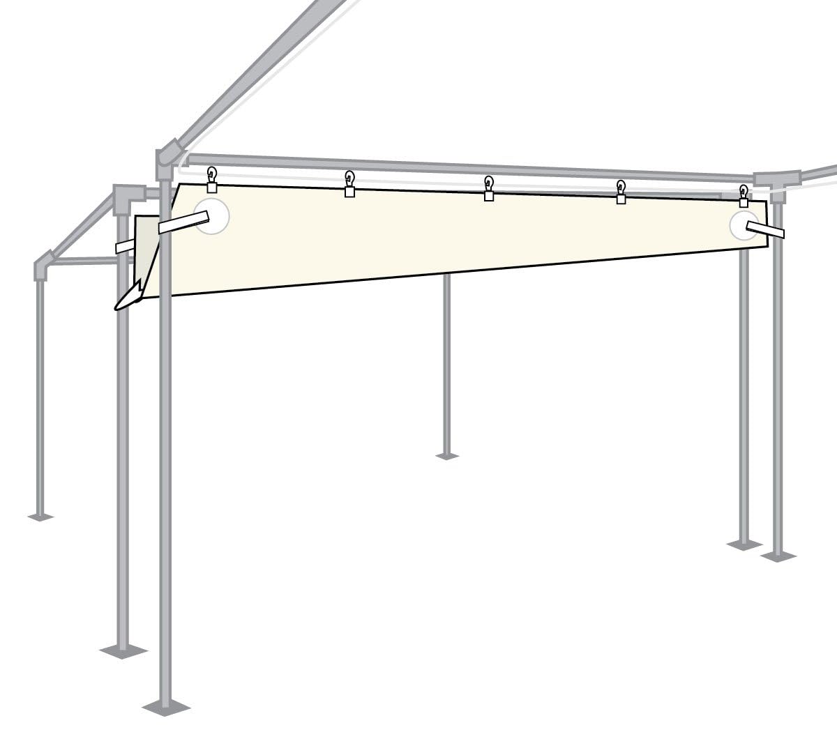 Amazon.com : TentandTable Vinyl Rain Gutters | for West Coast Style ...
