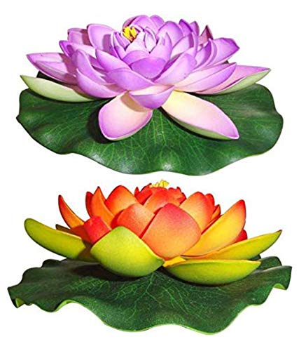 Buy Goodkin India Lotus Multicolour Floating Flowers - Pack of 2 Set of ...
