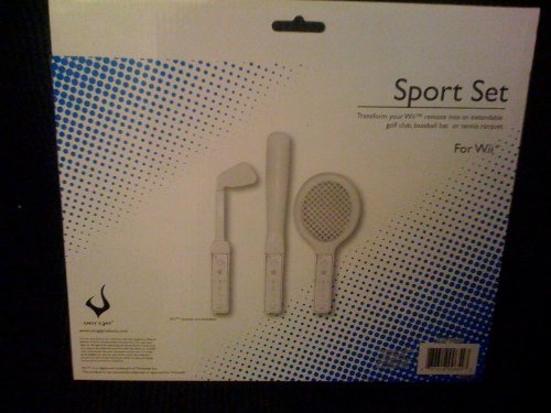 Amazon.com: Wii Sport Set with Baseball Bat, Tennis Racket & Golf Club ...