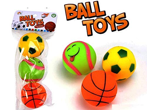 Buy Small Berry 3 Pcs Mini Sports Soft Balls Set with Sound for Baby ...