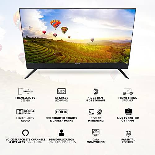 AmazonBasics 80cms (32 inch) HD Ready Smart LED Fire TV with Front ...