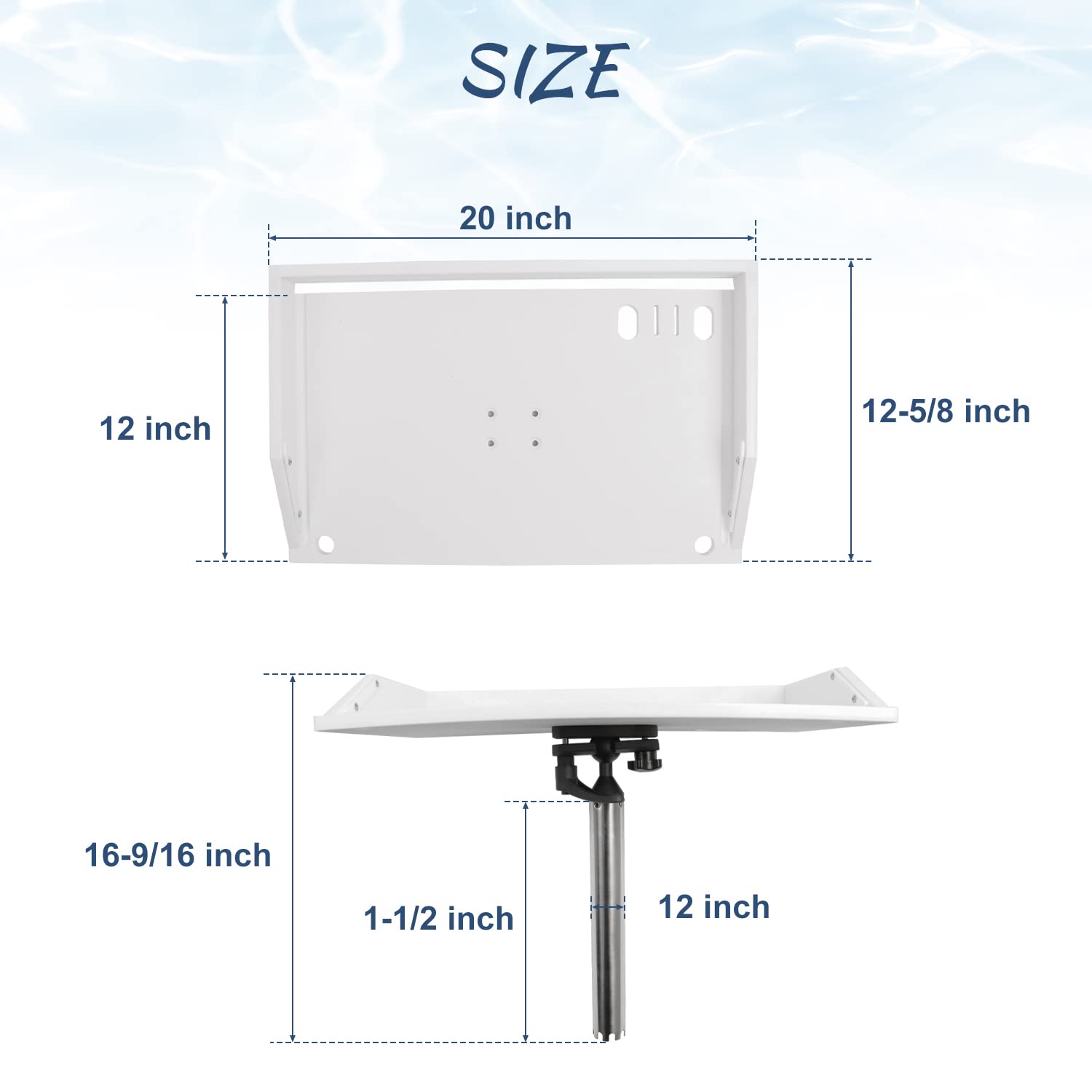 osemar Boat Bait Table with Rod Holder