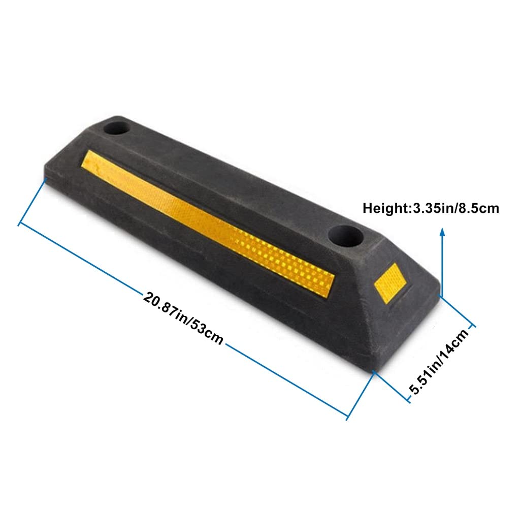 Sedmoon Rubber Parking Curb Heavy Duty Vehicle Parking Stopper Block ...
