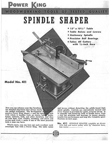 Atlas 411/Power-King ? Shaper-Specifications Instructions Reprint ...