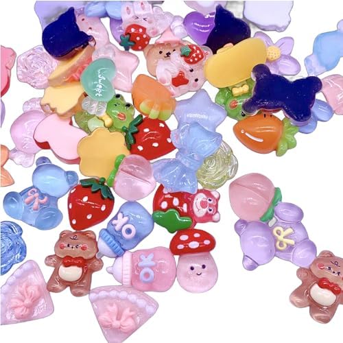 Amazon.com: JINDUODUO 180 Pcs Slime Charms Cute Set, Kawaii Charms Bulk ...