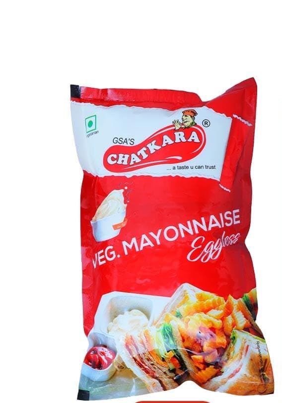 CHATKARA Veg . Mayonnaise eggless 1kg Pouch (Pack of 2) : Amazon.in ...