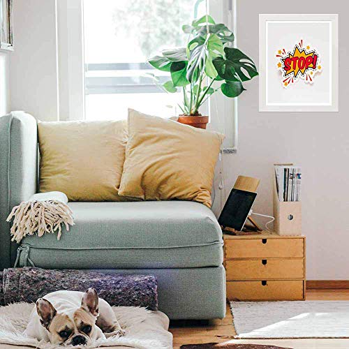 Lumartos, Vintage Poster Stop Contemporary Home Decor Wall Art Print ...