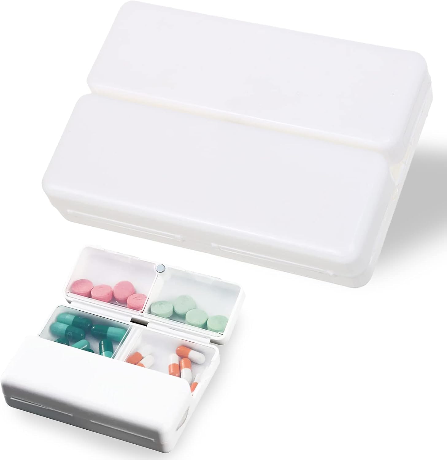 7 Day Pill Box Organiser Weekly Tablet Organiser Easy to Open Medicine ...