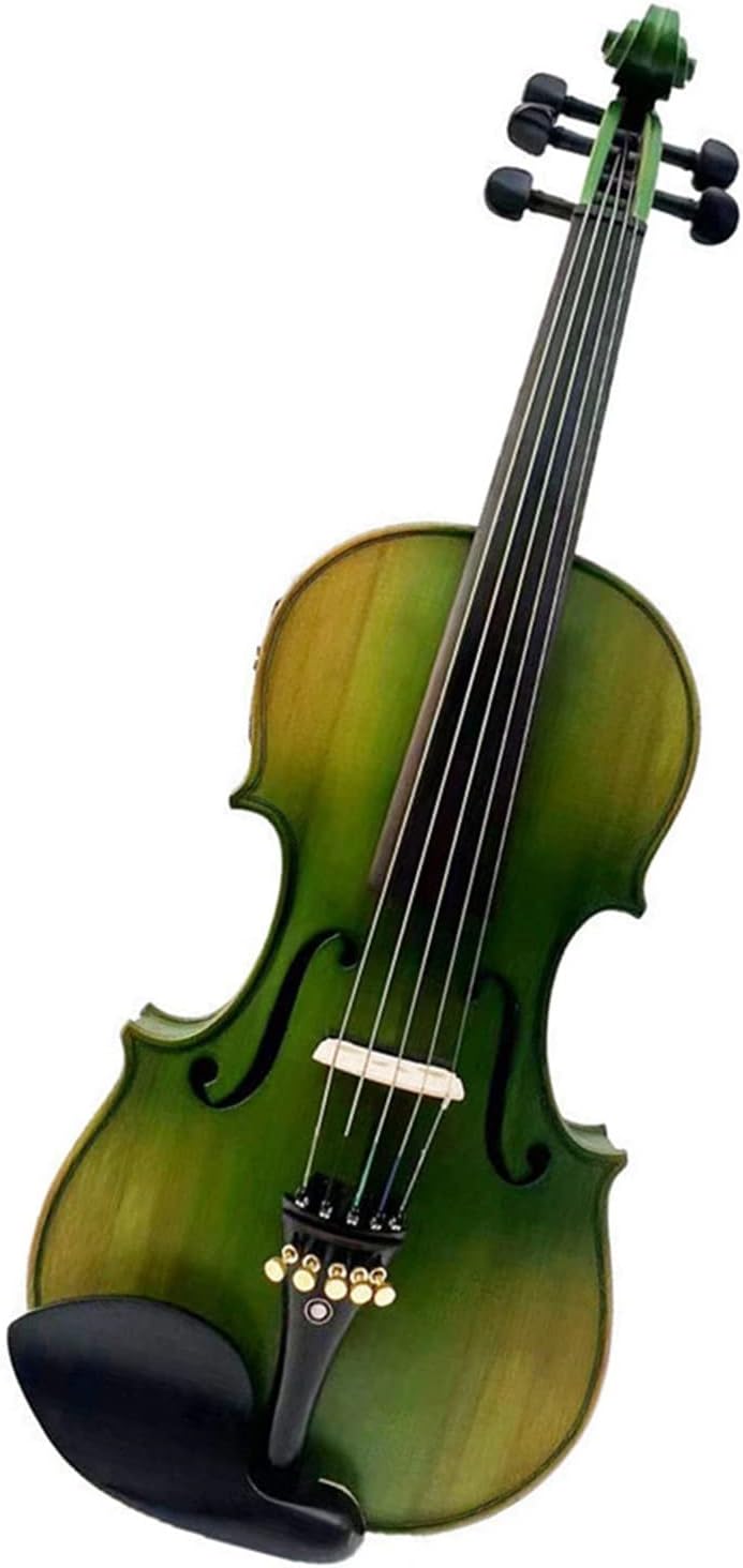 Amazon.com: Violins Green Colors 5 Strings Electric & Acoustic Violin 4 ...