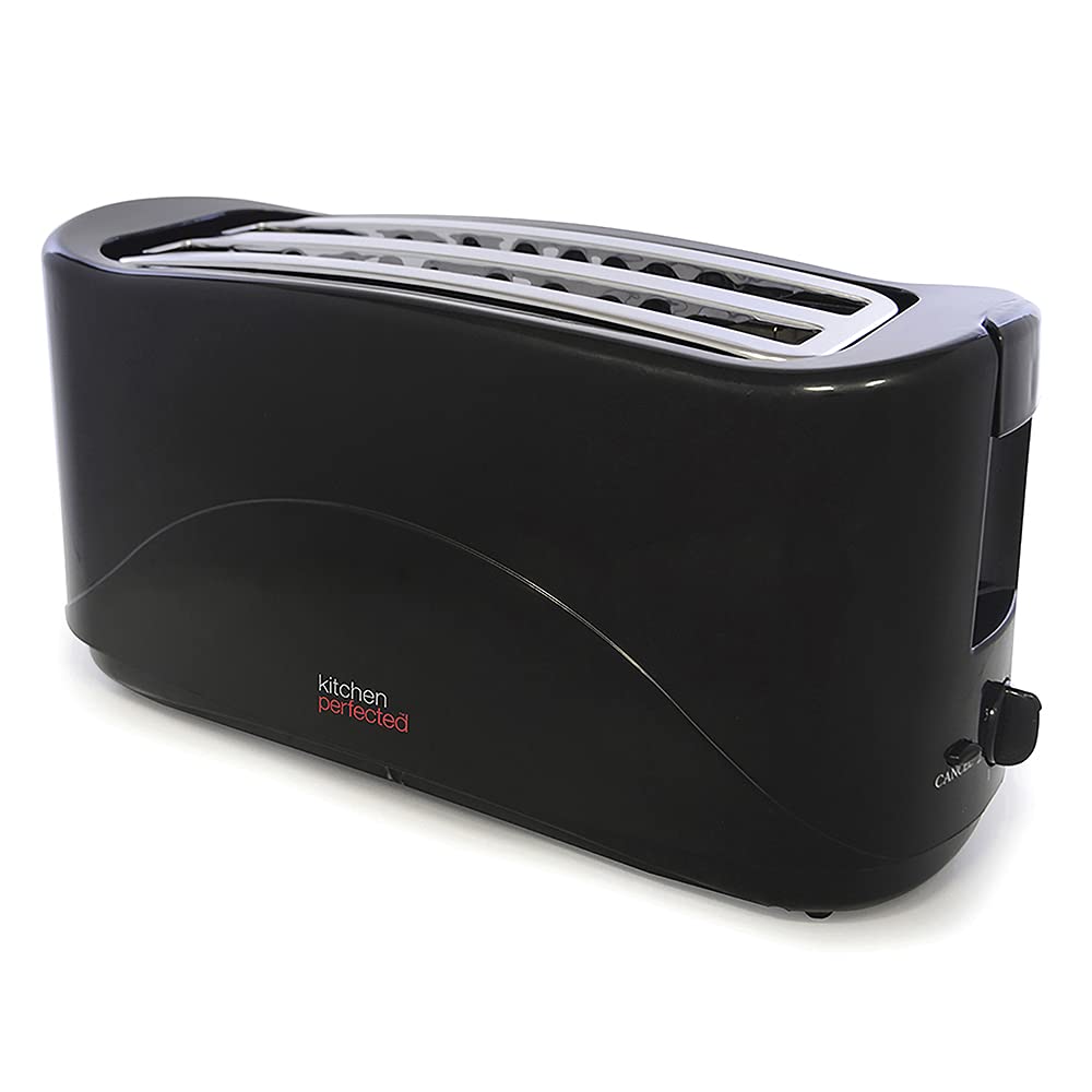 KitchenPerfected 4 Slice Long Slot Toaster - Black - E2112BK : Amazon ...