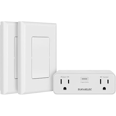 GE Wireless Remote Wall Switch Control, No Wiring Needed, 1 Grounded ...