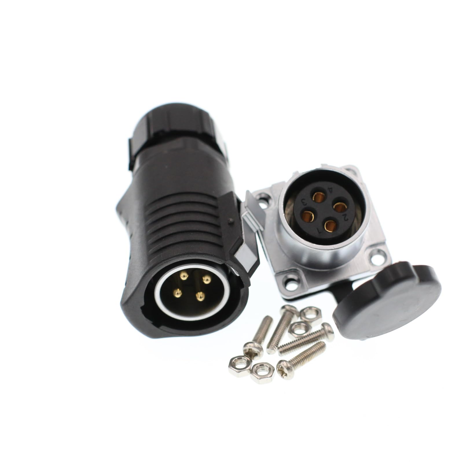 Amazon.com: HangTon LP20 4 Pin Connector Industrial Waterproof Power ...