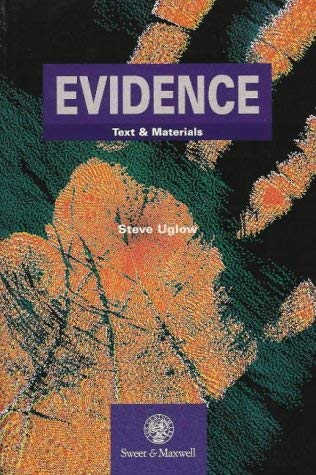Evidence: Text and Materials: Uglow, Steve: 9780421571303: Amazon.com ...