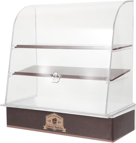 Amazon.com: Miniature Bakery Display Cabinet, Brown Cake Stand for ...