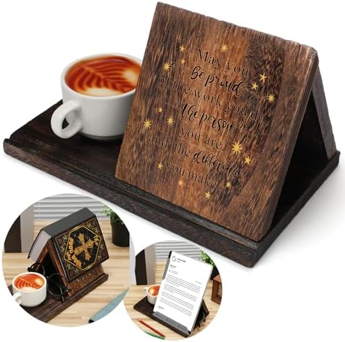 Amazon.com : Lineshading Wooden Triangle Bookmark with Drink Holder ...