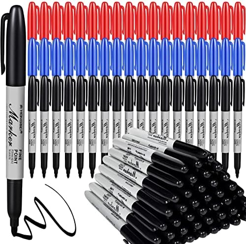 Amazon.com : Yahenda 150 Pack Permanent Markers Bulk Permanent Marker ...