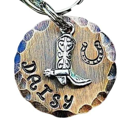 Amazon.com: Cowboy Pet Tag, Dog Tag, Pet ID Tag, Western Dog Tag ...