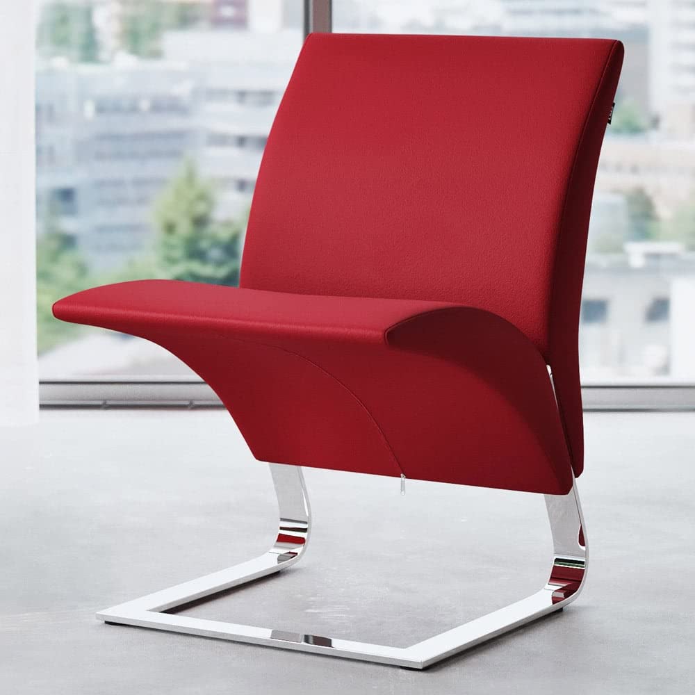 Amazon.com: Zuri Furniture Modern Bouncee Chair - Red Cashmere with ...