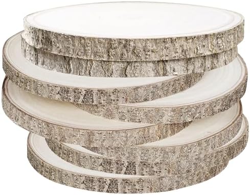Amazon.com: 6 Pack Wood Slices 12-13.5 Inch Large Wood Rounds Tree Bark ...