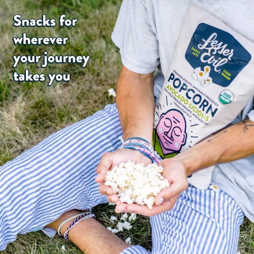 LesserEvil Avocado-licious Organic Popcorn, Amazon Exclusive, Premium ...