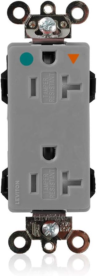 Leviton MDT83-IGG Lev-Lok Tamper-Resistant, Hospital Grade, Isolated ...