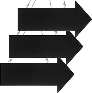 Amazon.com: FOMIYES 3pcs Black Wooden Arrow Hanging Chalkboard Sign ...