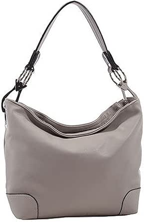 Amazon.com: Lydia Concealed Carry Lock and Key Hobo Handbag (Grey ...