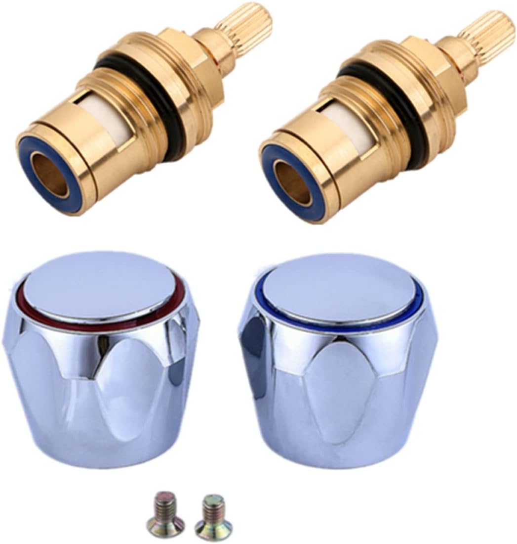 Angoily Bath Handles 1 Set Practical Portable Hot Cold Faucet Knob ...