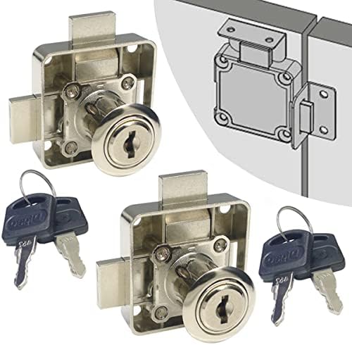 Cabinet Double Door Lock Cabinet Drawer Lock Safety Lock [Keyed Alike ...