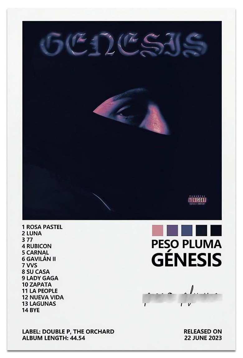 Amazon.com: Peso Pluma Poster Génesis Album Cover Posters Pop Music ...