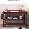 Amazon.com: Solid Wood Writing Desk, Mid-Century Modern Home Office ...