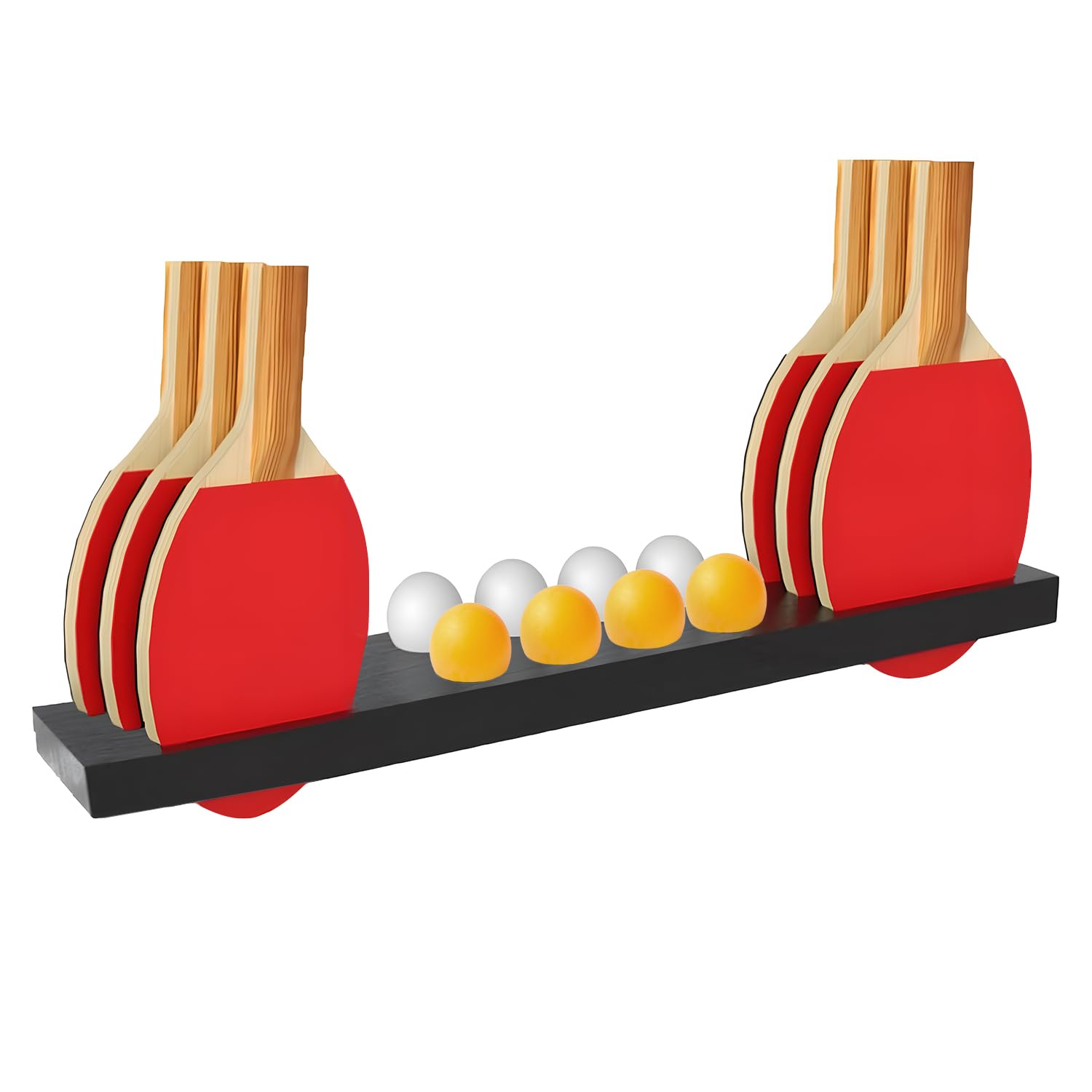 Snapklik.com : Table Tennis Paddle Holder - Wall Mounted Torched Wood ...