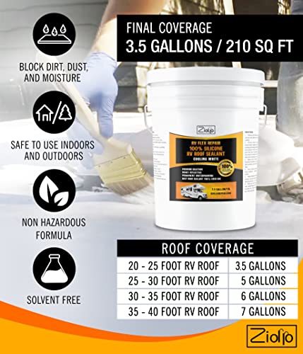 Ziollo RV Flex Repair 100% Silicone RV Roof Sealant - Premium Leak ...