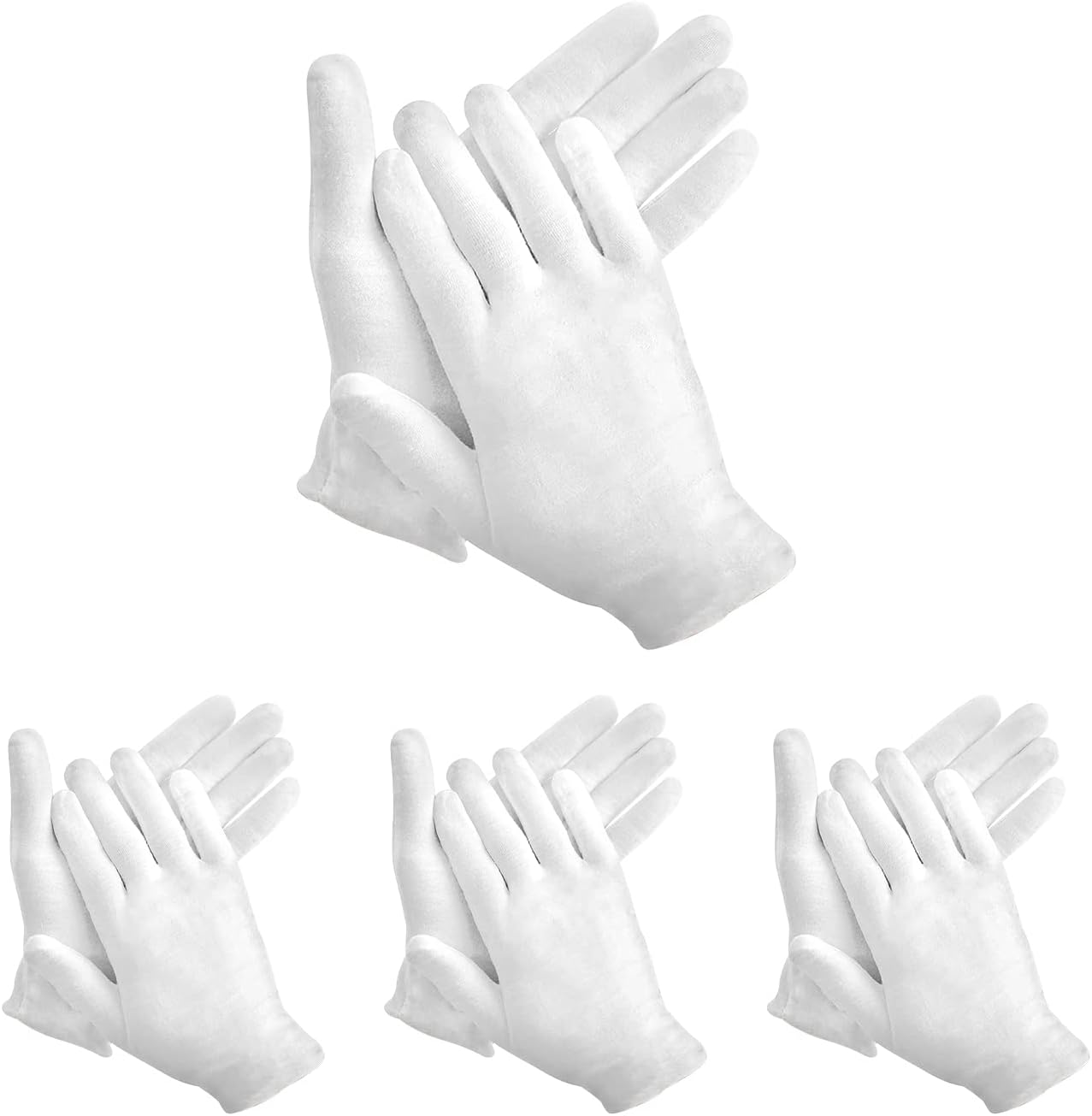 Amazon.com: 12Pairs White Cotton Gloves for Eczema and Dry Hands ...