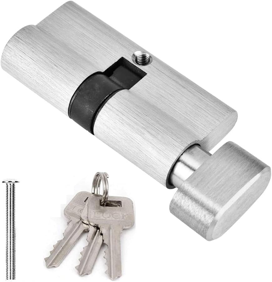 Amazon.com: Brass Lock Cylinder Double Open Cylinder Lock with 3 Keys ...