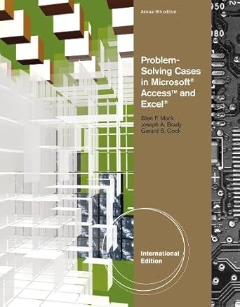 Problem Solving Cases in Microsoft® Access and Excel®, International Edition | Amazon.com.br