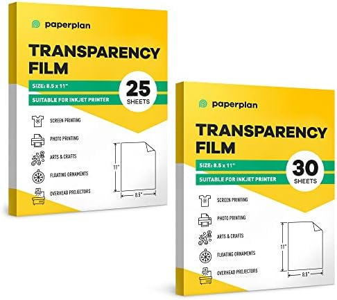 Amazon.com : Transparency Paper Sheets for Inkjet Printer (25 Sheets ...