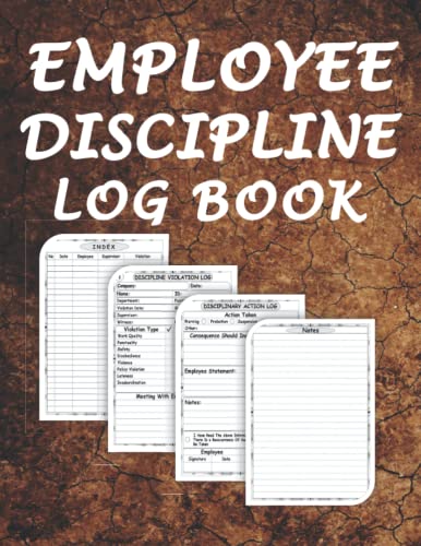 Employee Discipline Log Book: Employee Violation Detailed Information ...